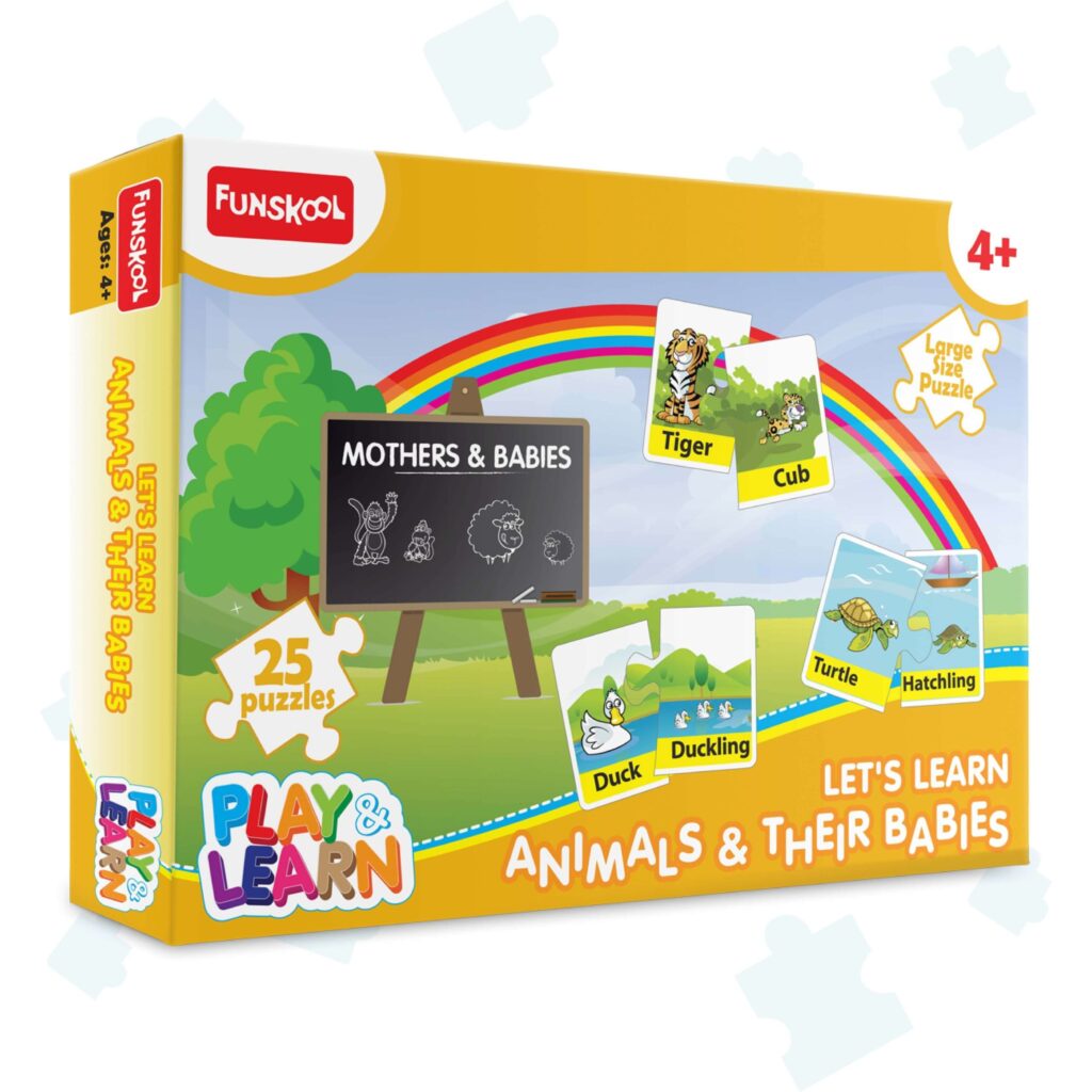 FUNSKOOL P&L ANIMALS & THEIR BABIES PUZZLE – dhalitoys.com